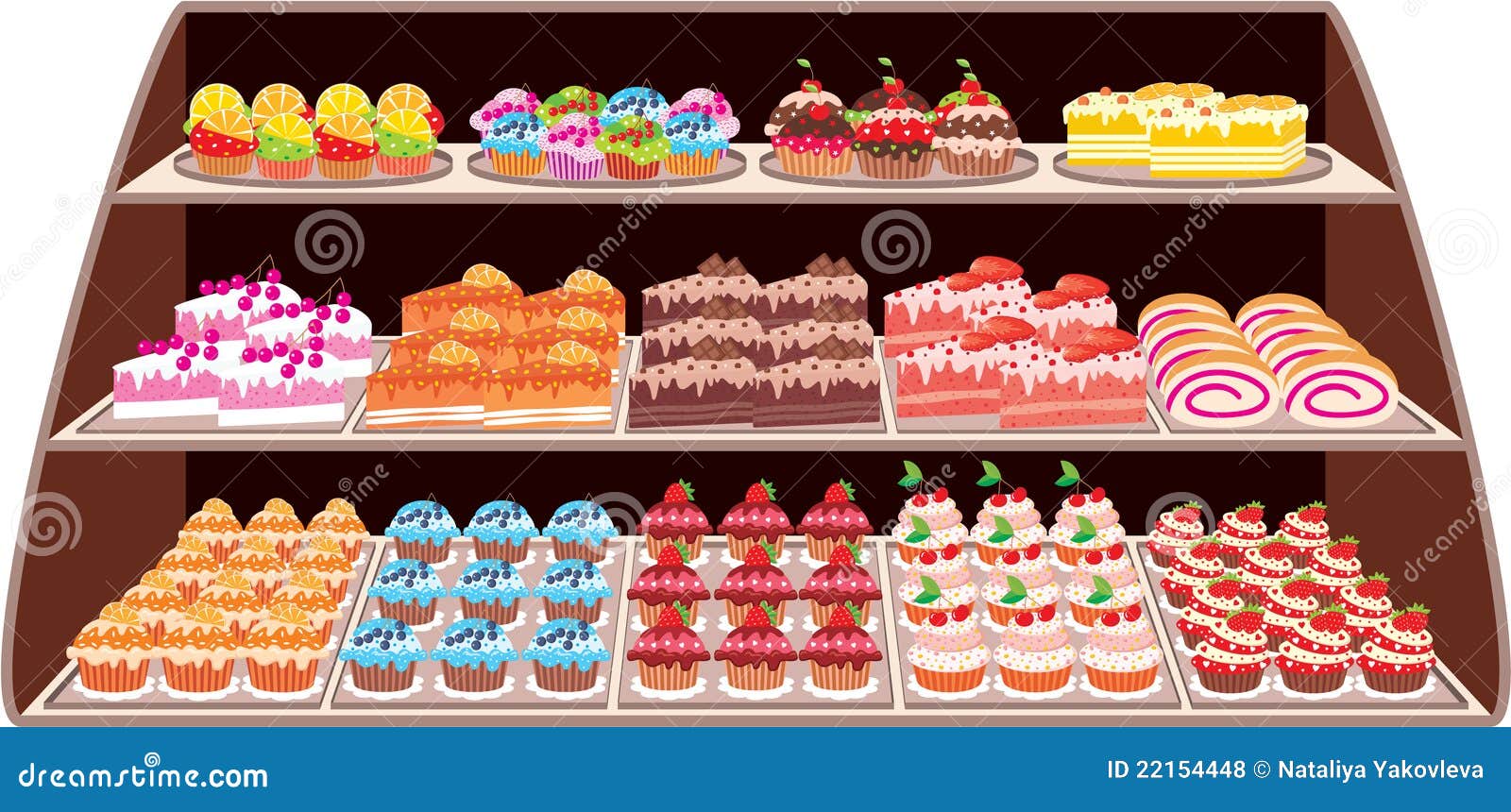 Sweet shop stock vector. Illustration of biscuit, batch - 22154448