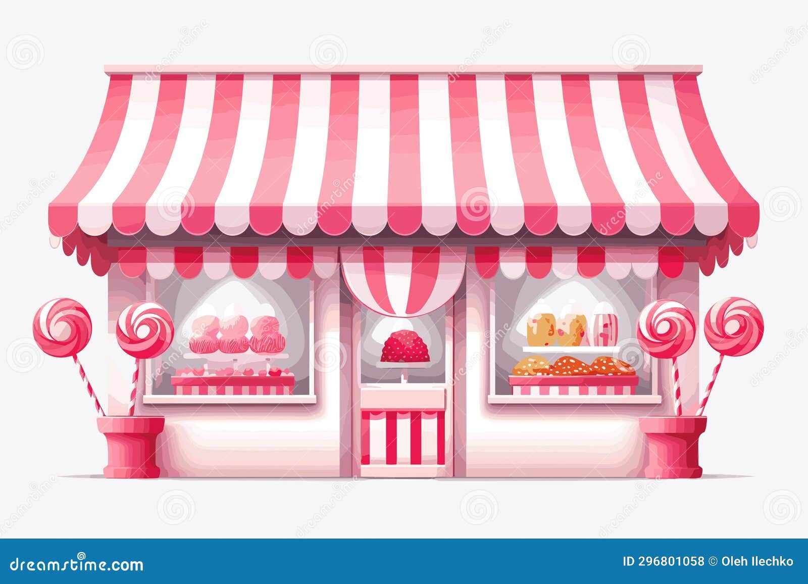 Sweet Shop Awning Vector Flat Minimalistic Isolated Illustration Stock ...