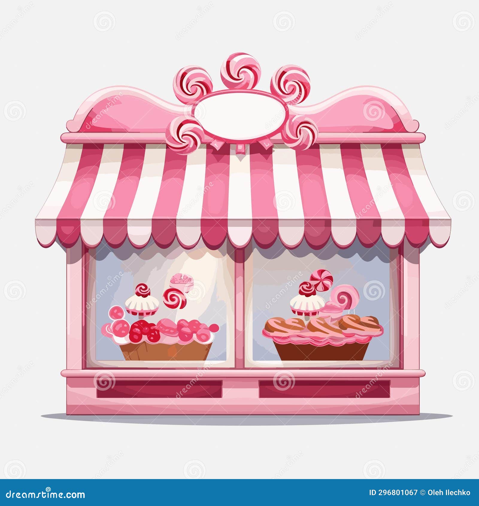 Sweet Shop Awning Vector Flat Minimalistic Isolated Illustration Stock ...