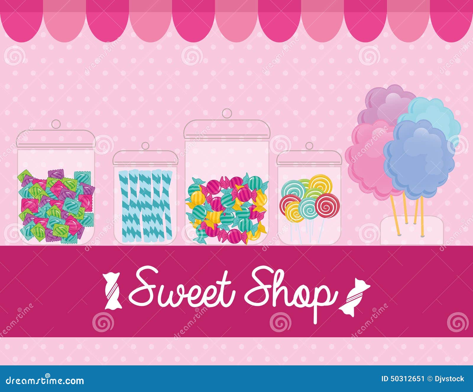 Sweet shop stock illustration. Illustration of frame - 50312651