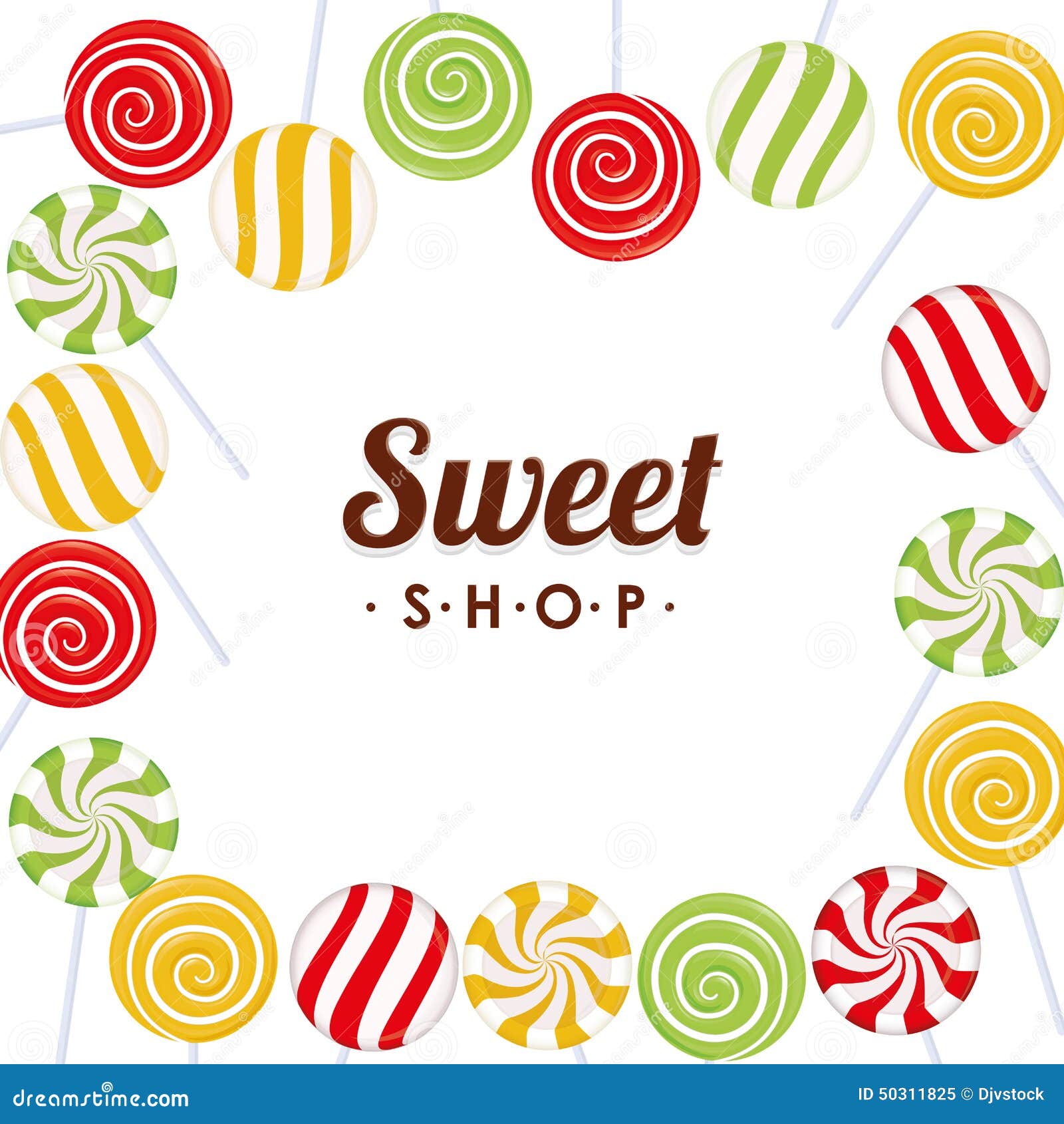 Sweet shop stock vector. Illustration of circles, decorative - 50311825