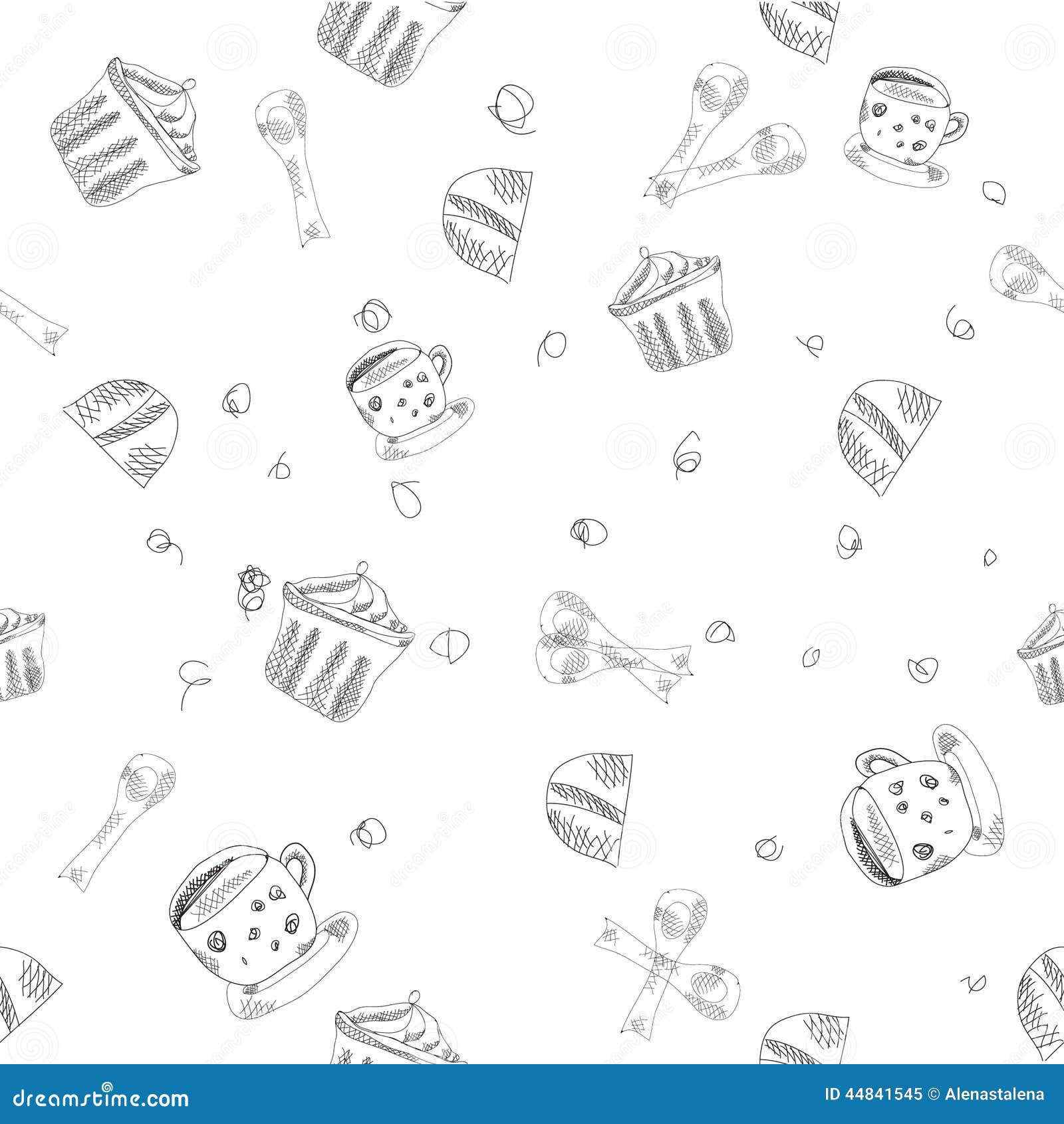 Sweet sketch pattern stock vector. Illustration of candy - 44841545