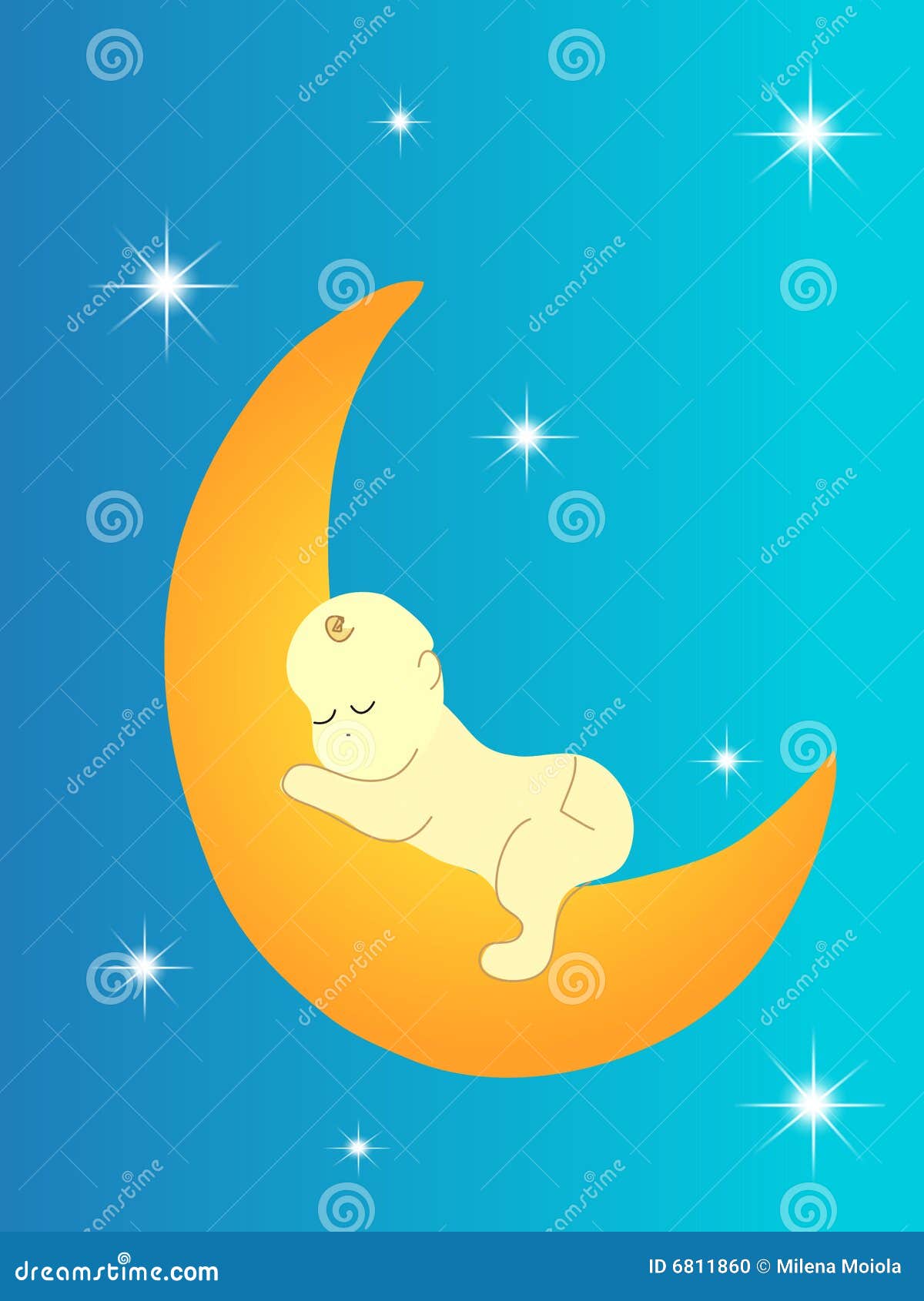 Sweet sleep stock illustration. Illustration of girl, baby - 6811860