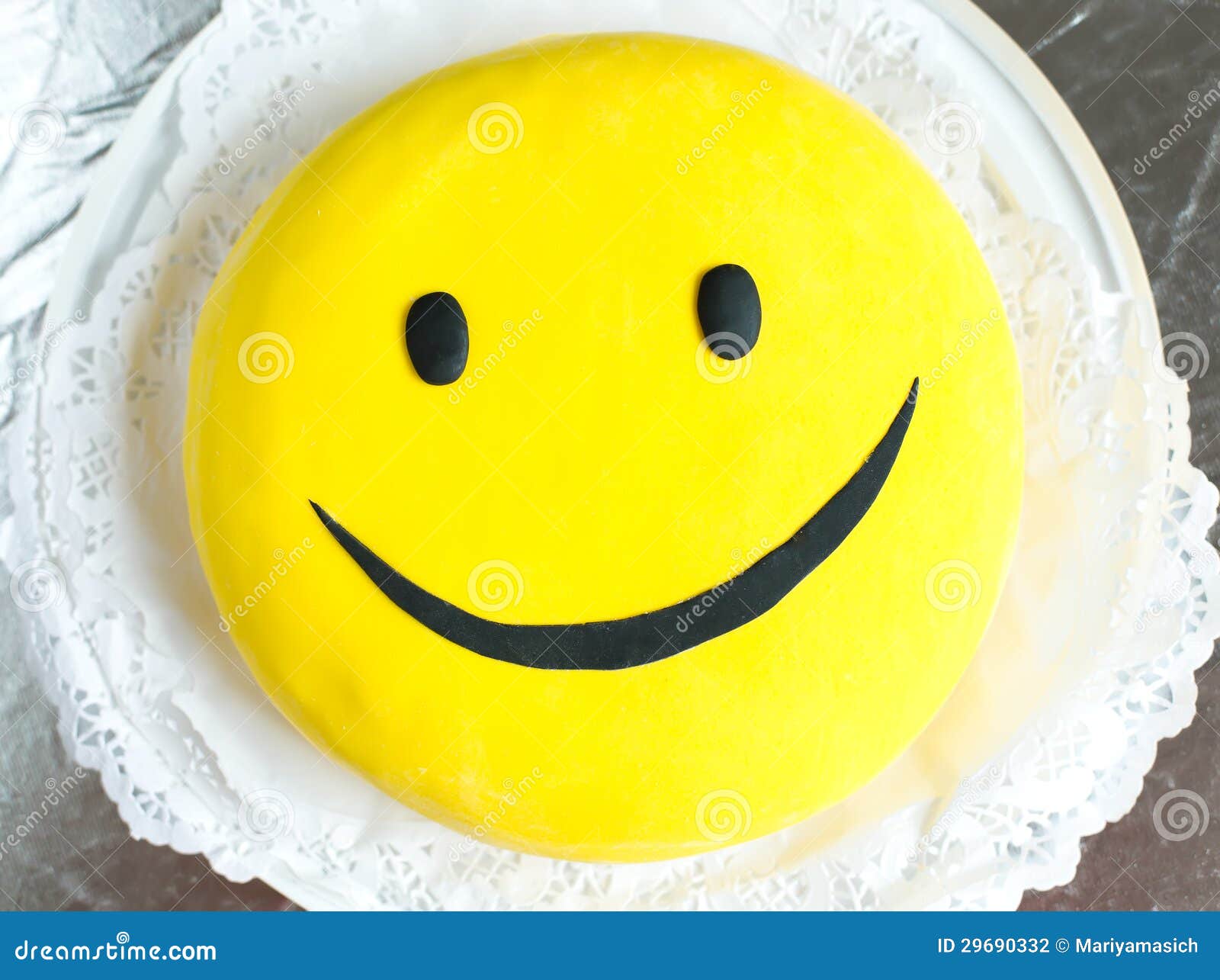 Sweet smile cake stock photo. Image of plate, love, morning - 29690332