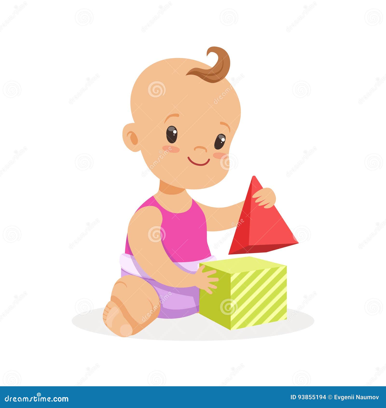 Sweet Smiling Baby Sitting and Playing with Toy Cubes, Colorful Cartoon ... Sweet Smiling Baby Sitting and Playing with Toy Cubes, Colorful Cartoon ...