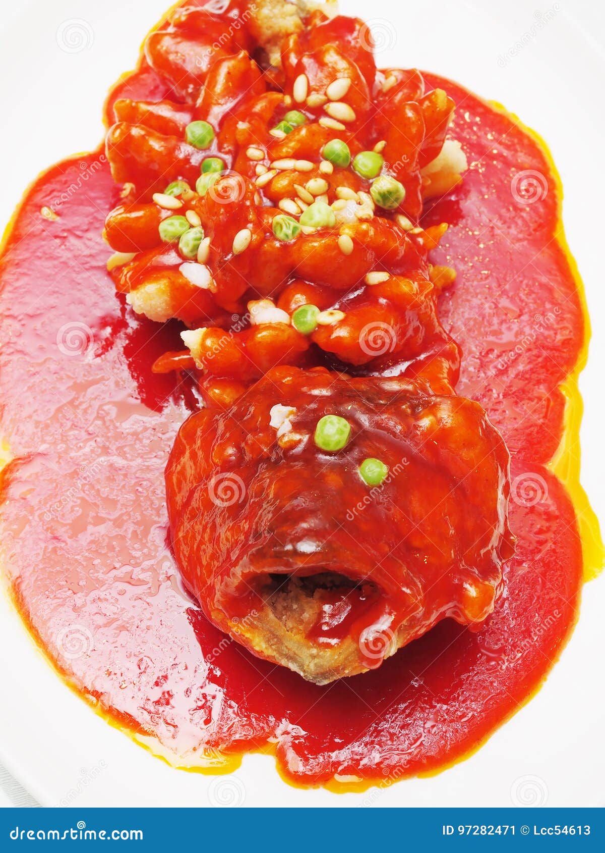Sweet and Sour Mandarin Fish Stock Image - Image of healthy, chinese ...