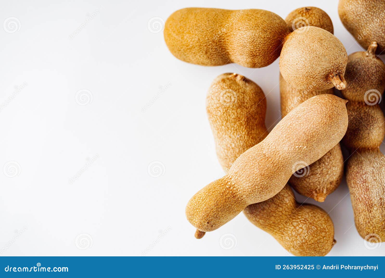 Sweet and Sour Tamarind on a White Background Stock Image - Image of ...