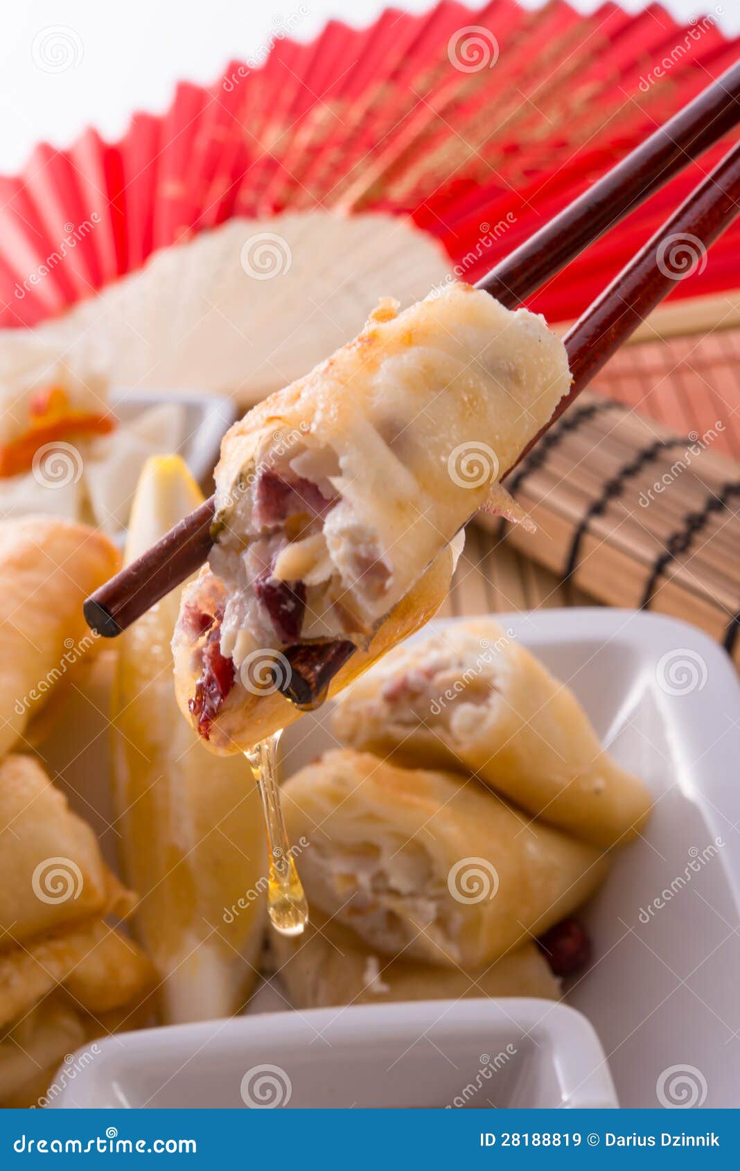 Sweet spring rolls stock image. Image of gold, berries - 28188819