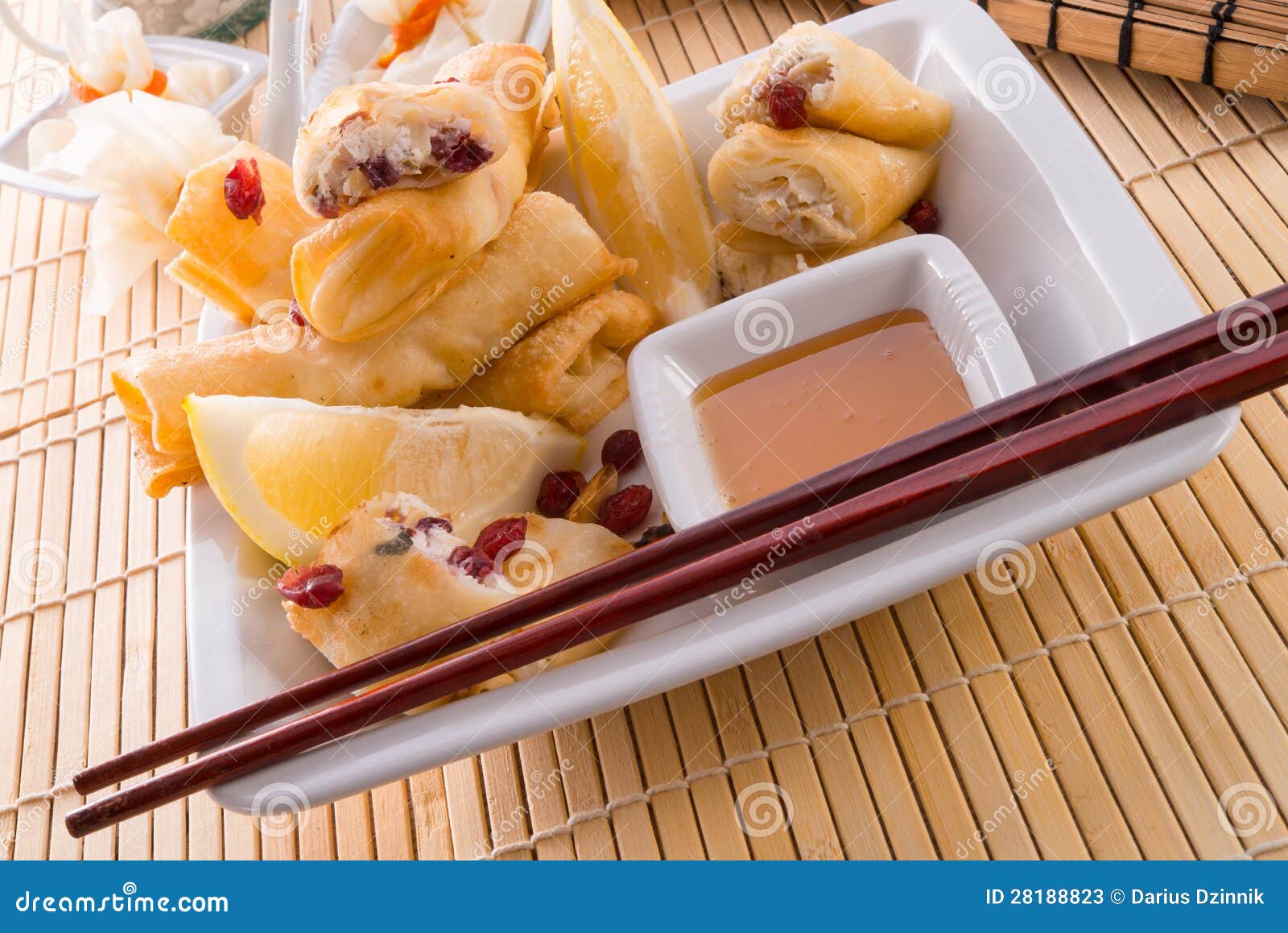 Sweet spring rolls stock image. Image of asian, diet - 28188823