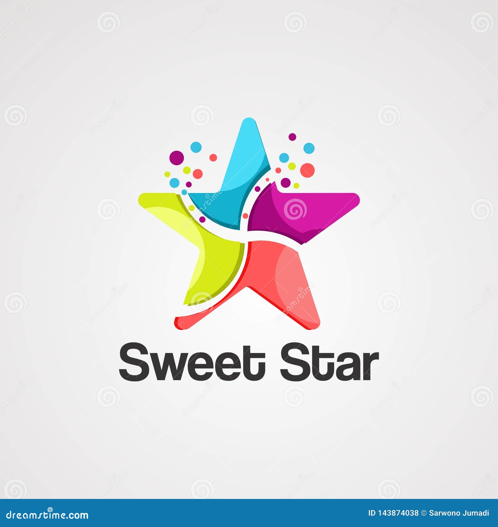 Sweet Star Logo Vector, Icon, Element, and Template Stock Vector ...