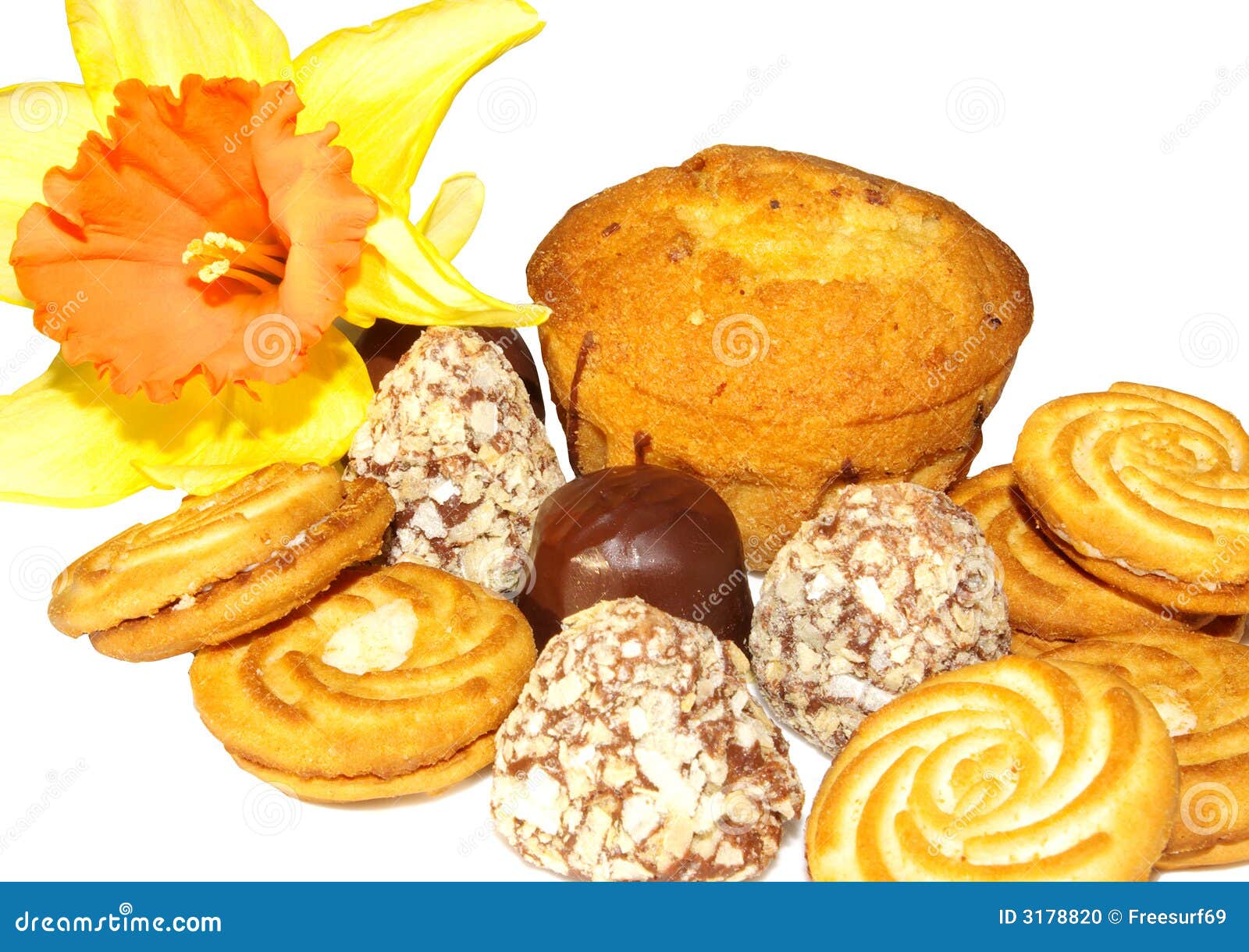 Sweet still life stock photo. Image of chocolate, biscuit - 3178820