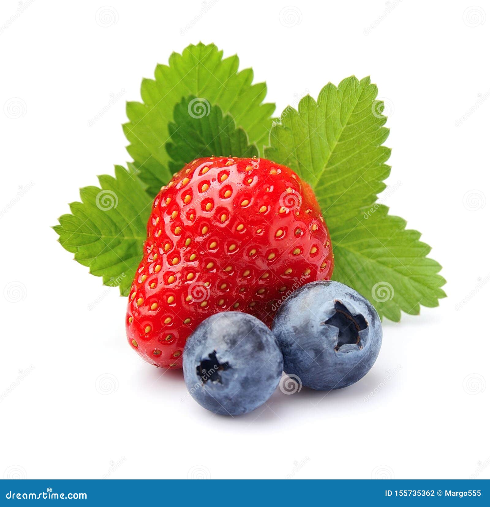Sweet Strawberry and Blueberries Stock Photo - Image of dessert ...