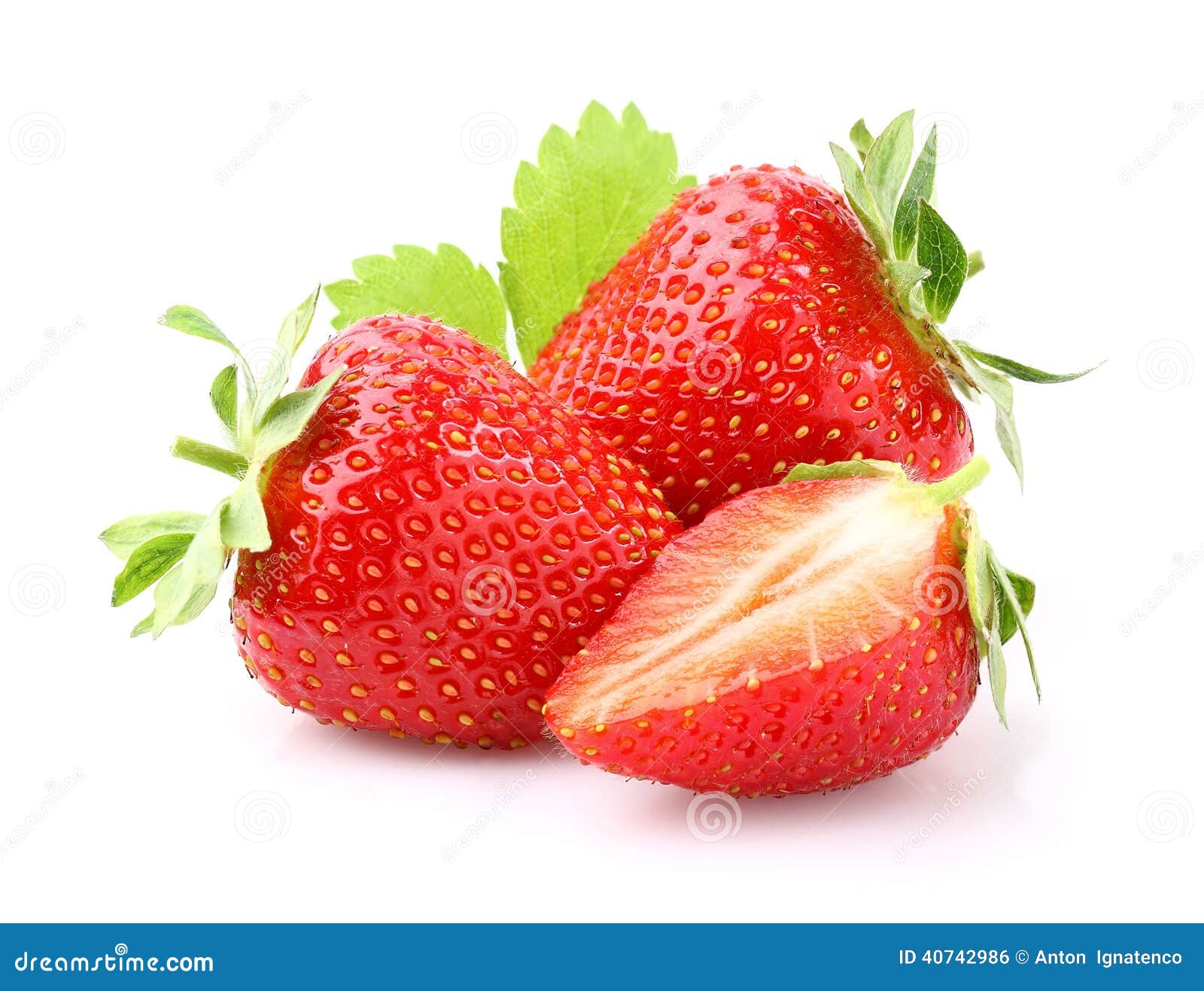 Sweet Red Strawberry Alcoholic Cocktails With Ice Cubes In Two Shot ...