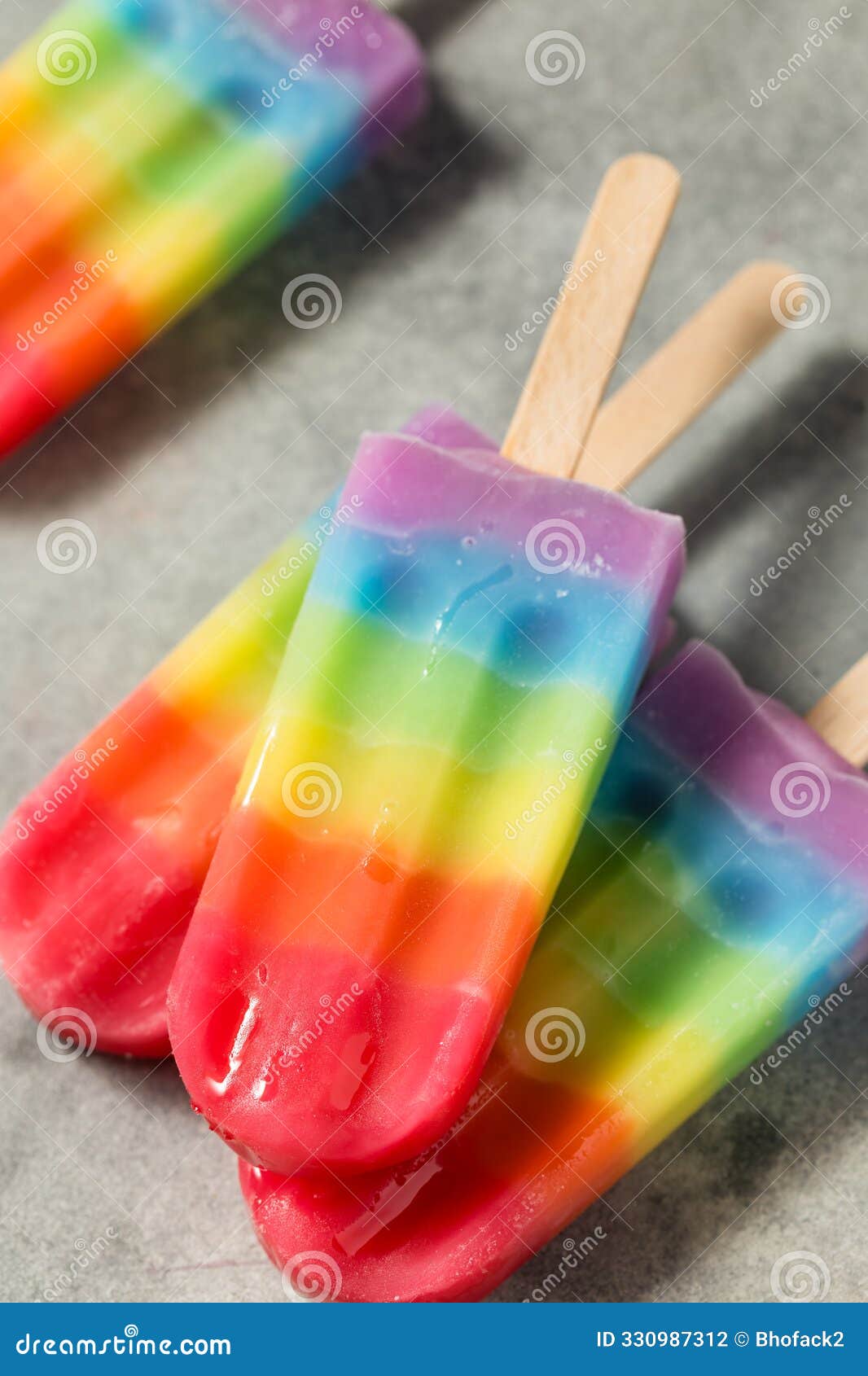 Sweet Summer Rainbow Popsicles Stock Photo - Image of food, tasty ...