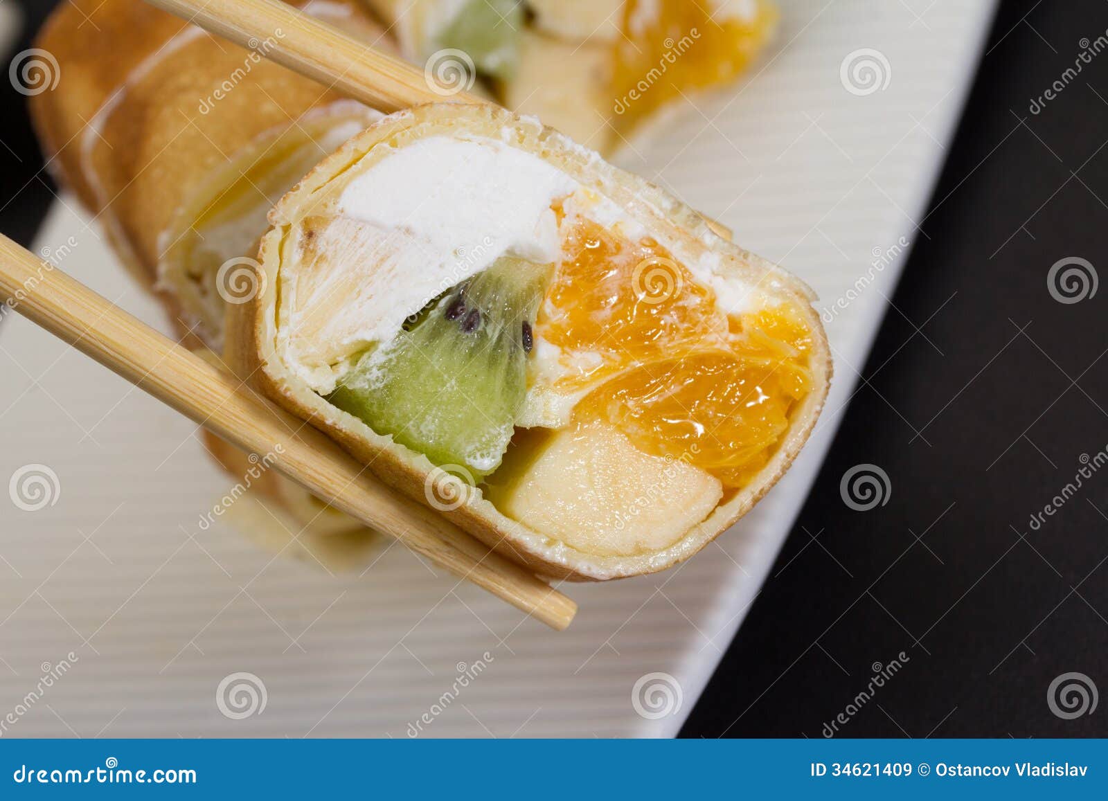 Sweet sushi roll stock image. Image of brown, cuisine - 34621409