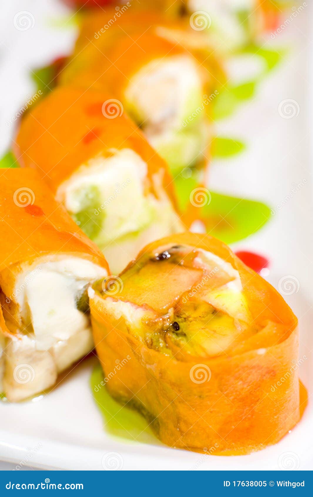 Sweet sushi rolls stock image. Image of rice, sweet, sushi - 17638005