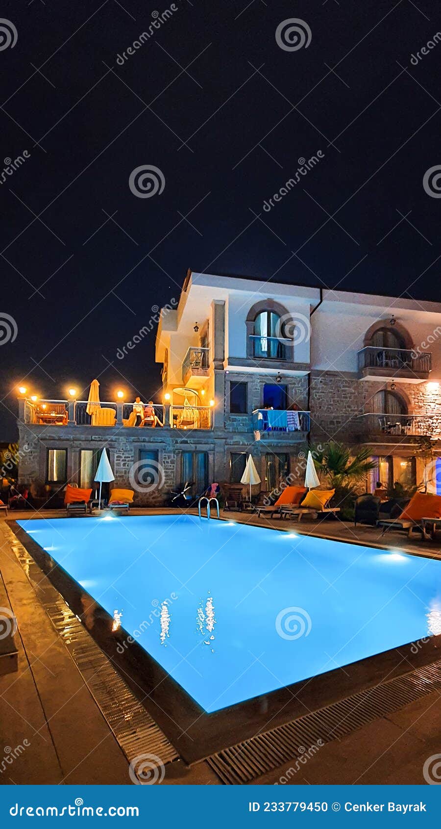 A sweet swimming pool stock photo. Image of evening - 233779450