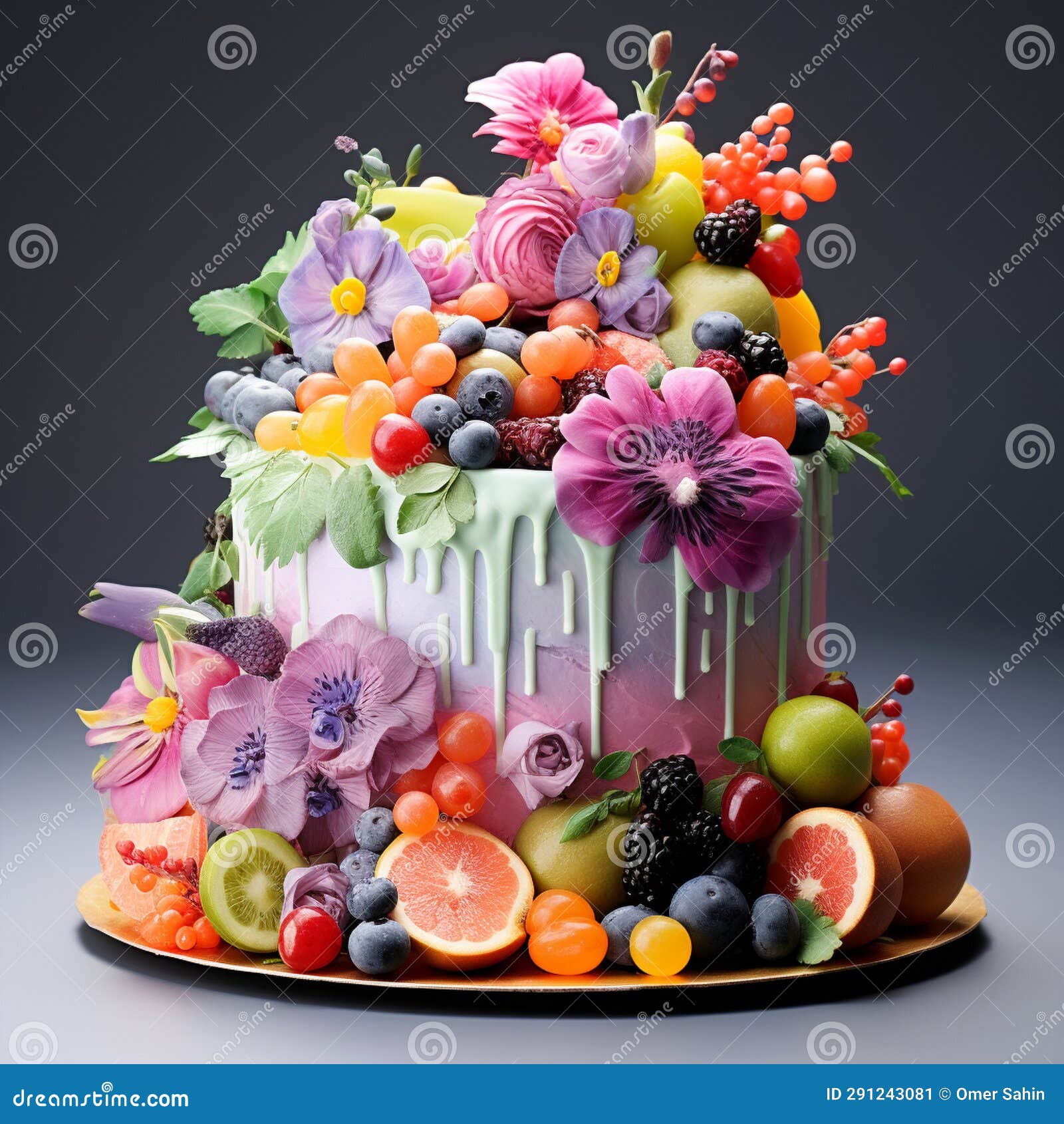 Sweet Symphony - Vibrant and Visually Stunning Cake Stock Image - Image ...