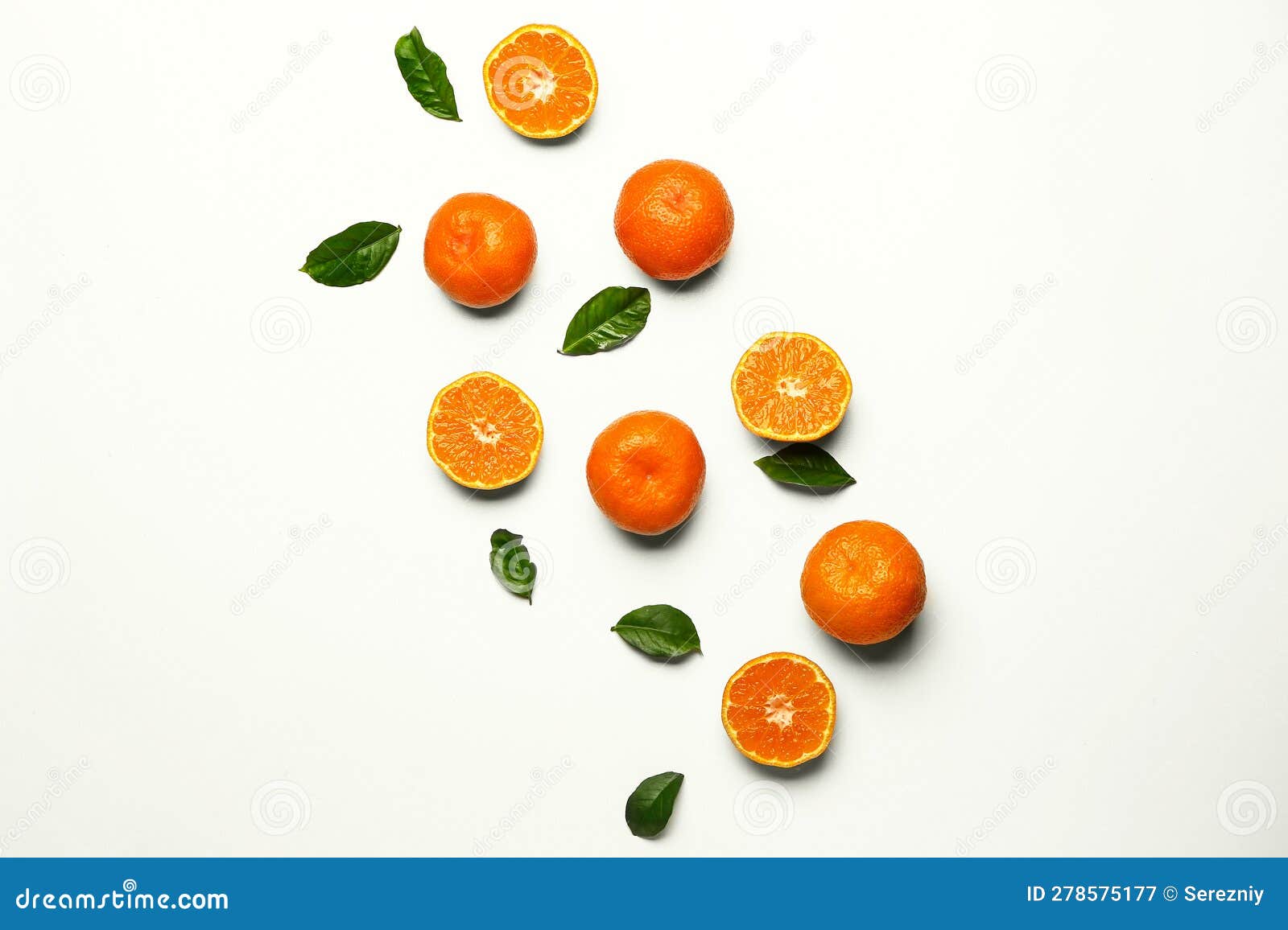 Sweet Tangerines on White Background Stock Image - Image of natural ...