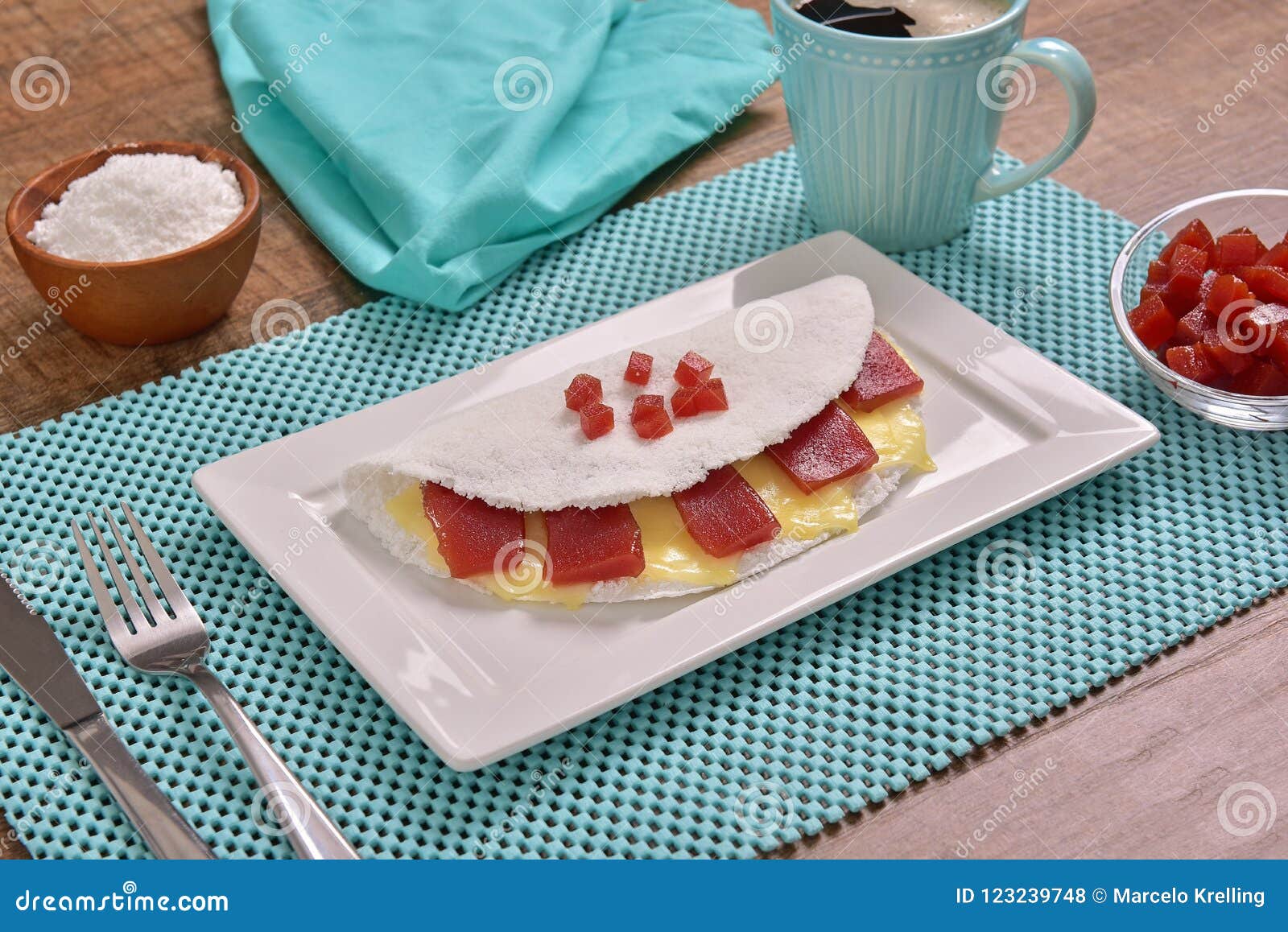 Sweet Tapioca Dessert stock photo. Image of blue, gluten - 123239748