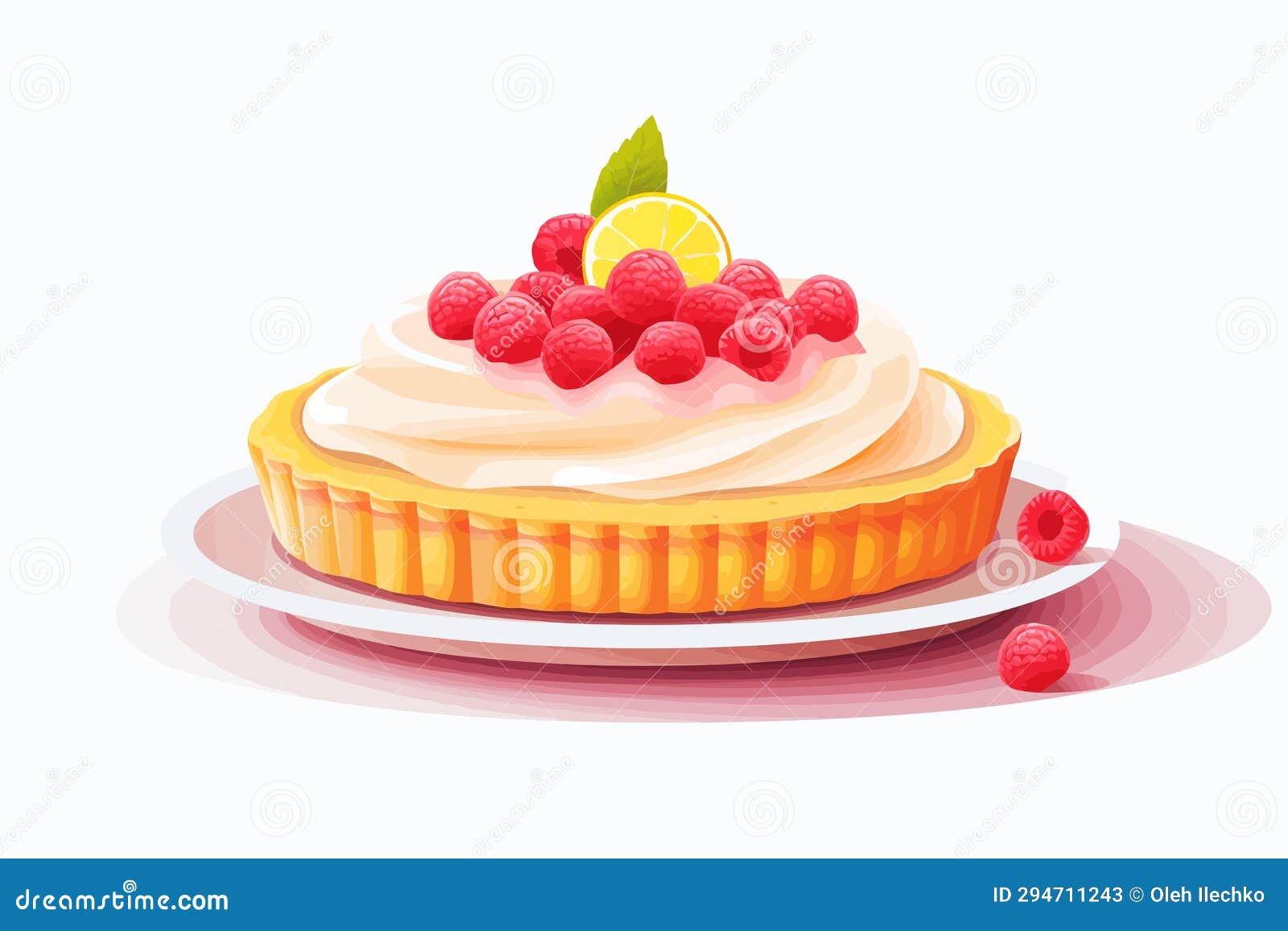 Sweet Tart Vector Flat Minimalistic Isolated Vector Style Illustration ...