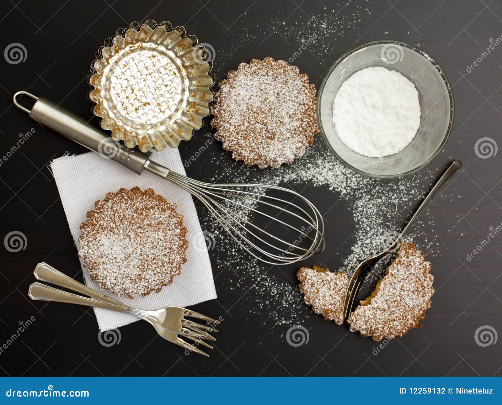 Sweet tarts and tools stock photo. Image of sweet, pastry - 12259132