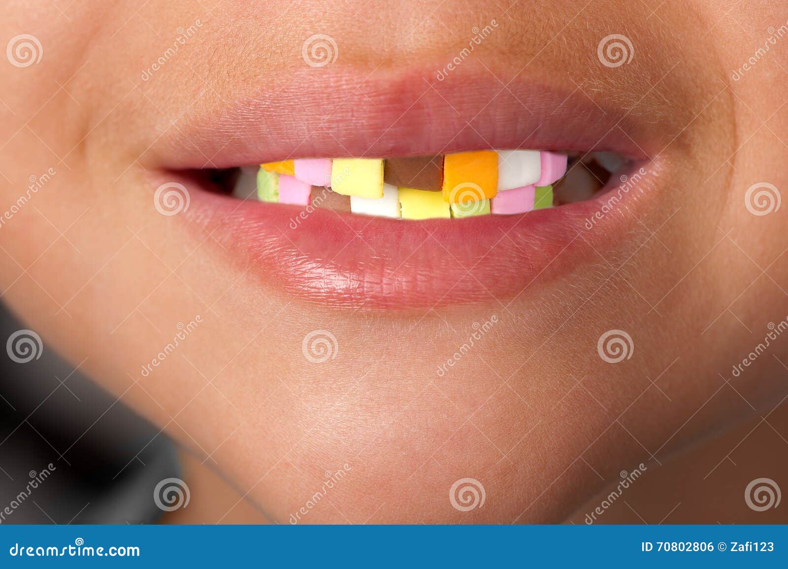 Sweet teeth stock photo. Image of human, smile, multicolored - 70802806