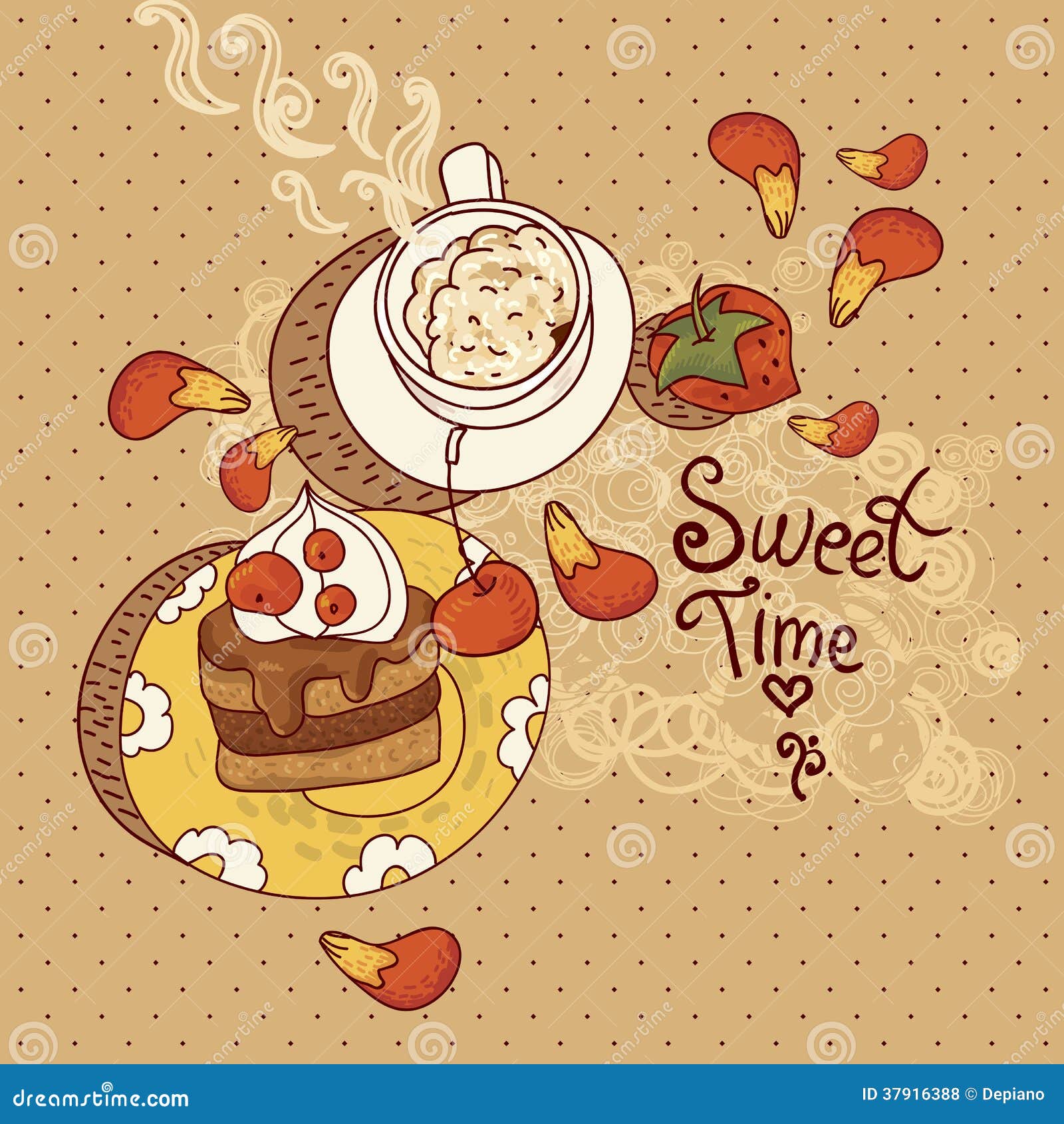 Sweet Time Vector Illustration Stock Vector - Illustration of abstract ...