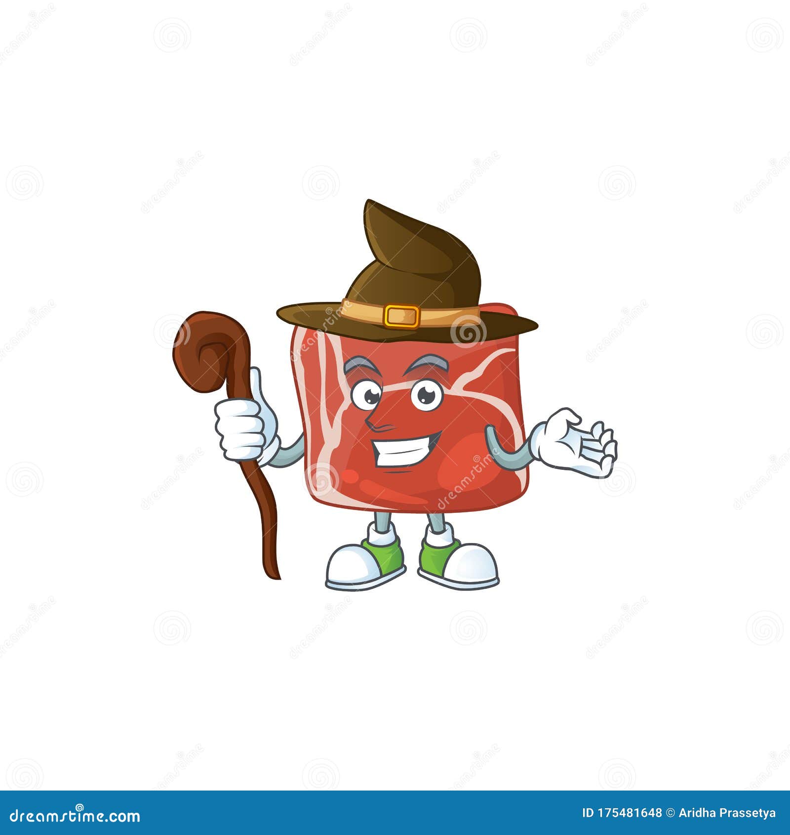 Sweet and Tricky Witch Beef Cartoon Character Stock Vector ...