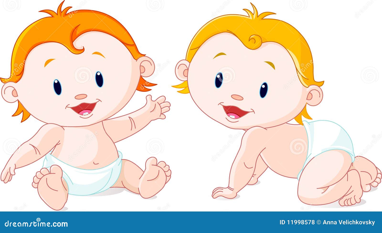 Sweet twins stock vector. Illustration of creeping, twin - 11998578