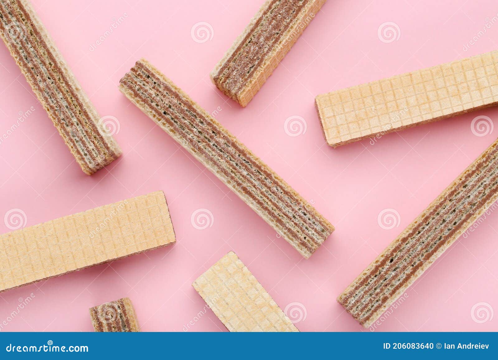 Sweet wafer sticks stock photo. Image of product, closeup - 206083640