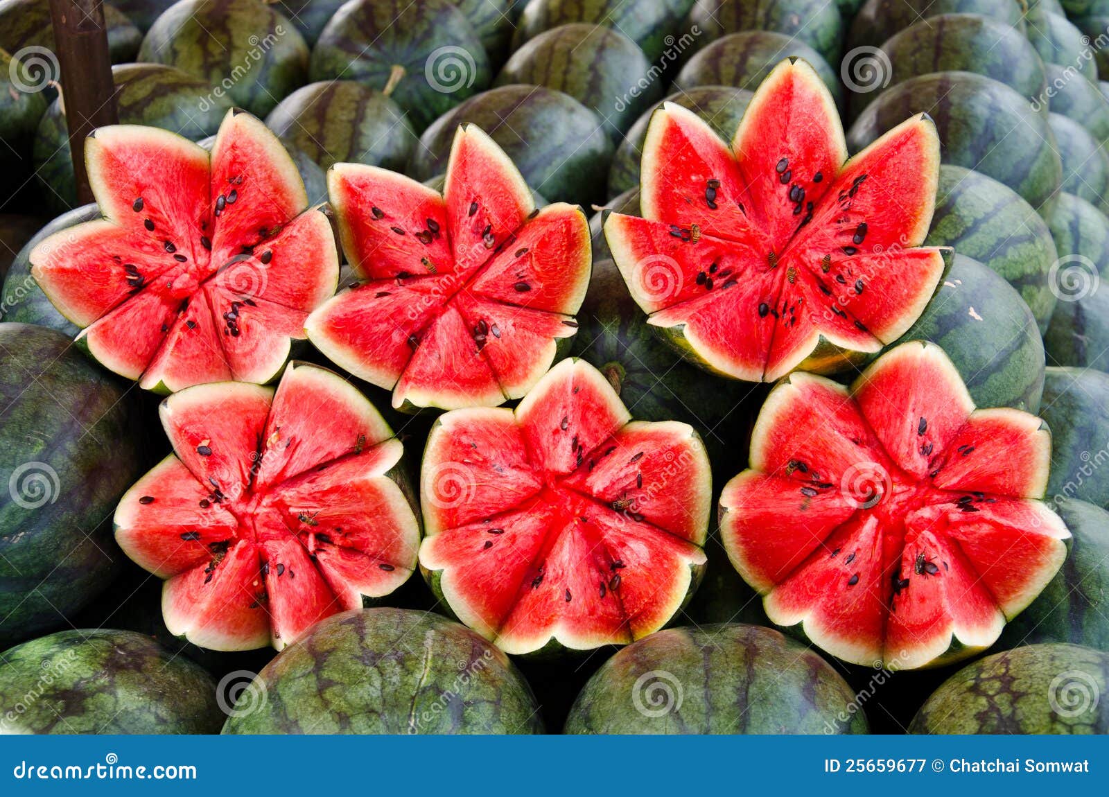 The sweet watermelon. stock image. Image of rind, slices - 25659677