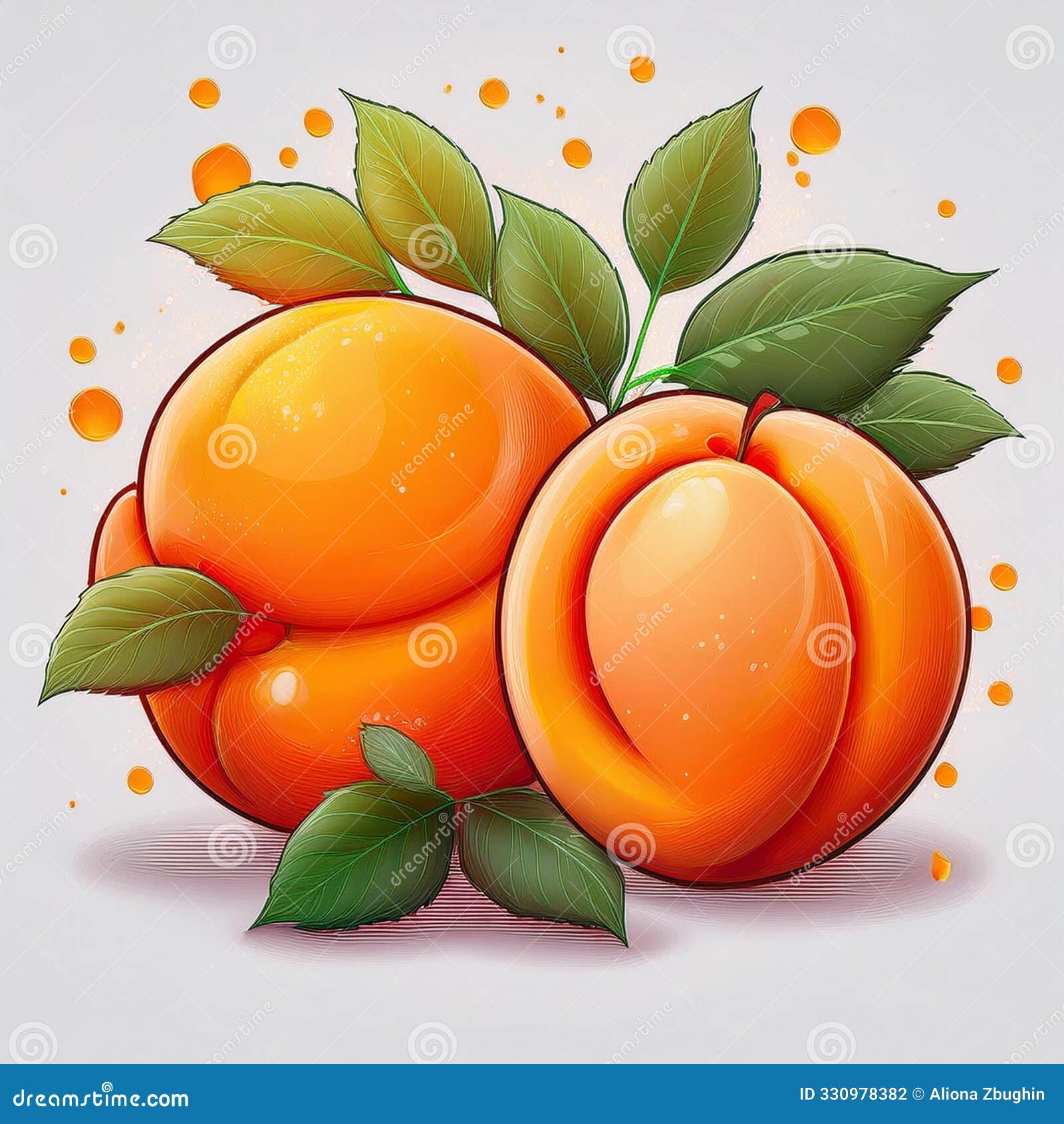A 2D Peach With A White Background For A Comic Strip Stock Illustration ...