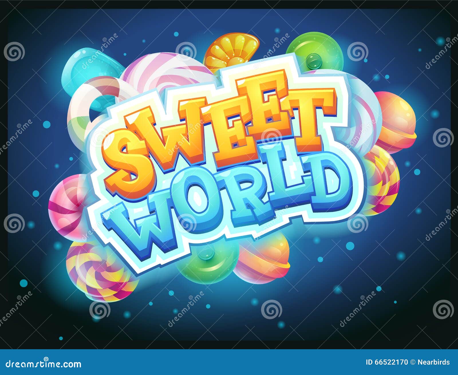 Sweet World GUI Game Window Stock Vector - Illustration of quatrefoil ...