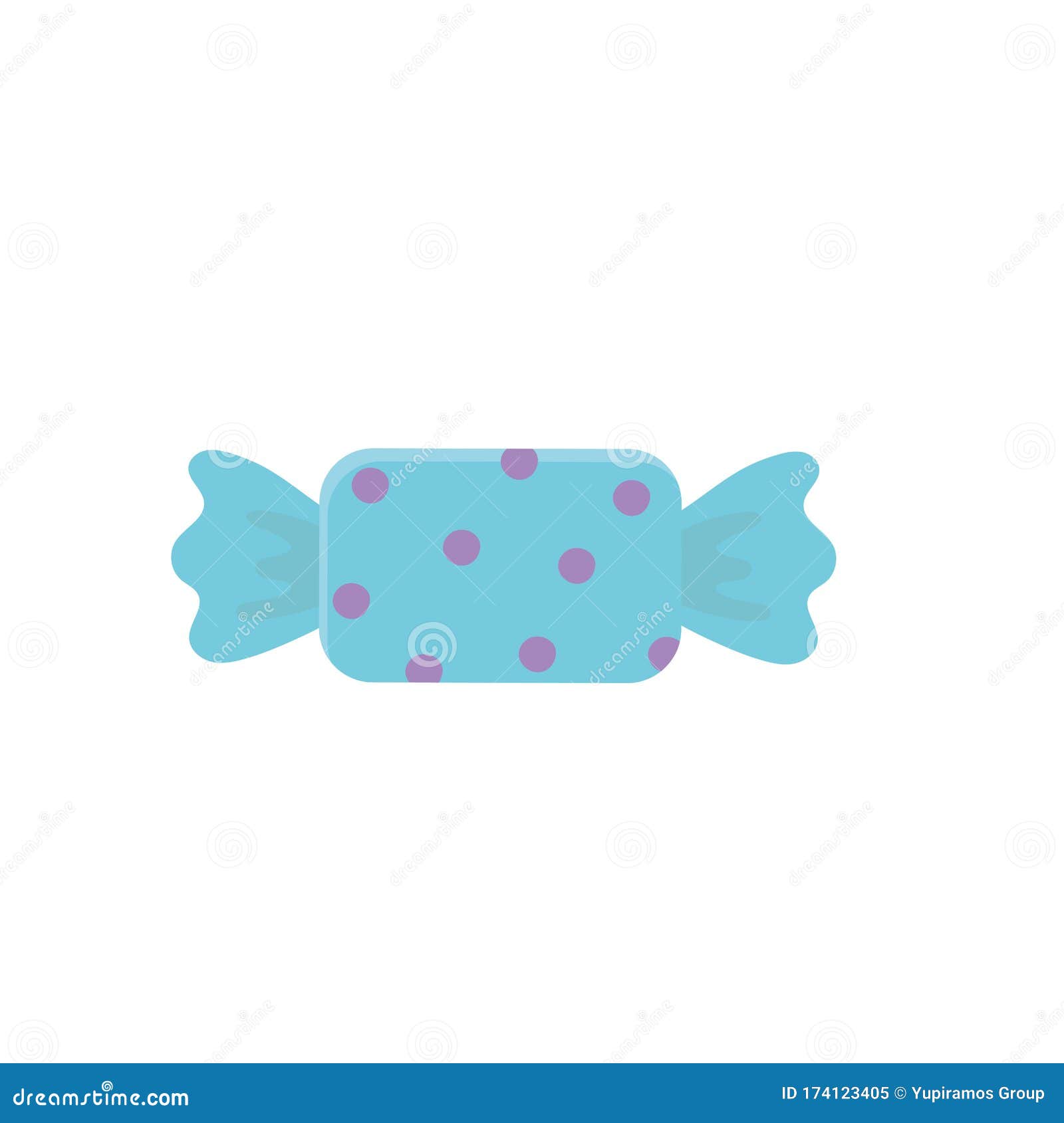 Sweet Wrapped Candy Icon Design White Background Stock Vector ...