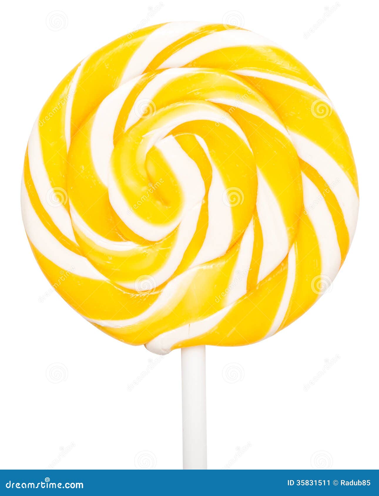 Sweet Yellow Spiral Lollipop Stock Image - Image of retro, food: 35831511
