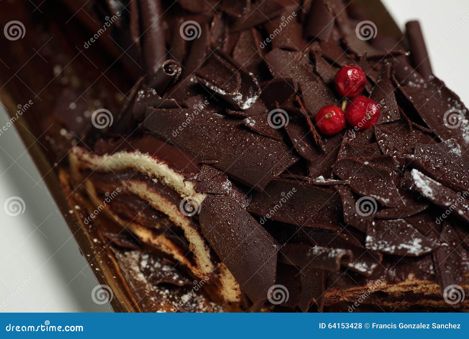 Sweet yule log stock photo. Image of confectionery, yule - 64153428