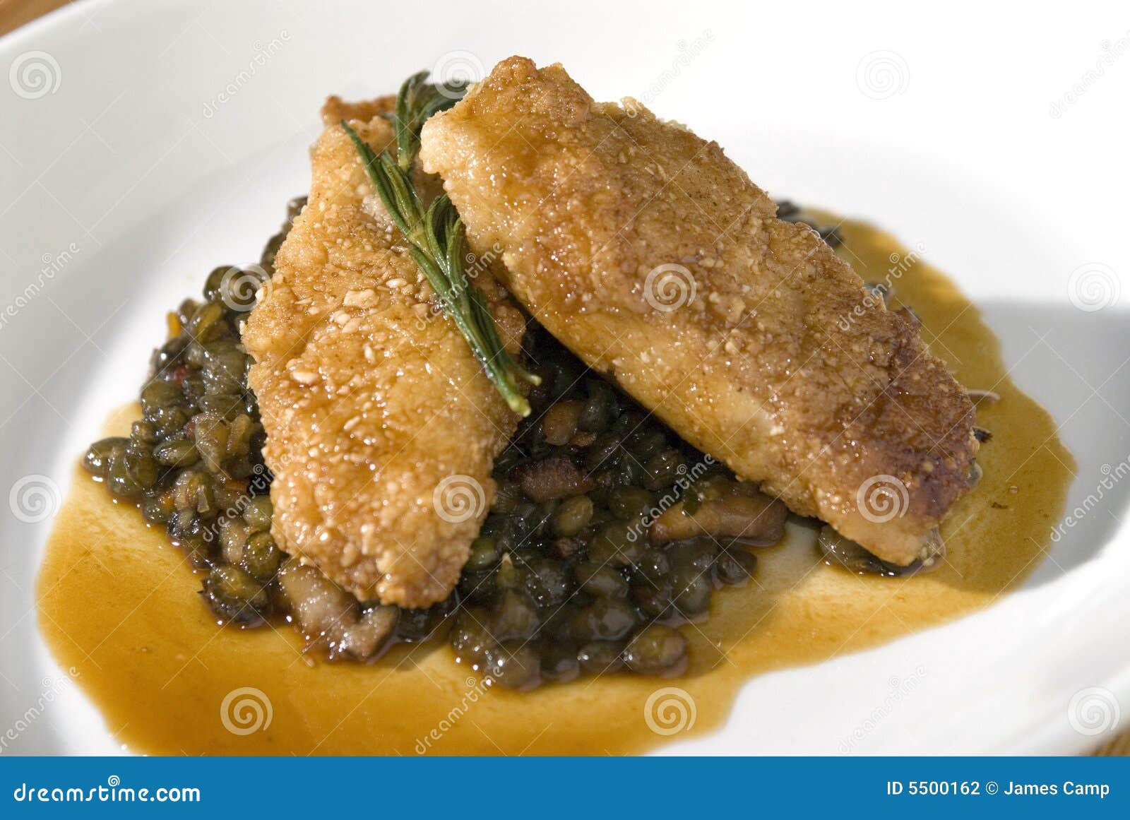 Sweetbreads with lentils 3 stock photo. Image of fine - 5500162