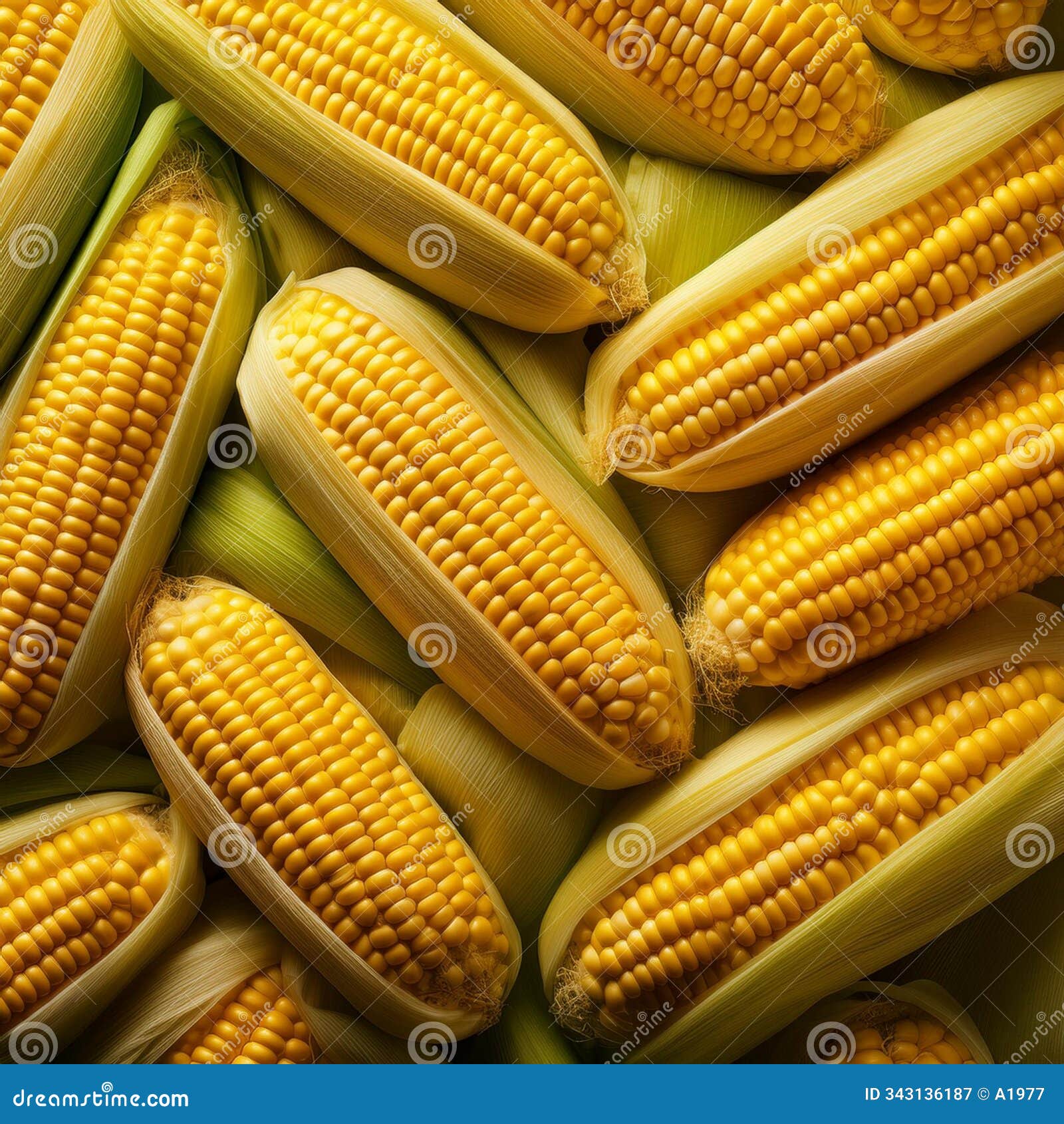 Sweetcorn Grains Background, AI Generated Stock Illustration ...