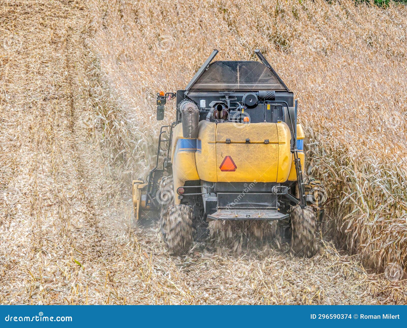 Sweetcorn Harvester at Work Stock Photo - Image of business ...