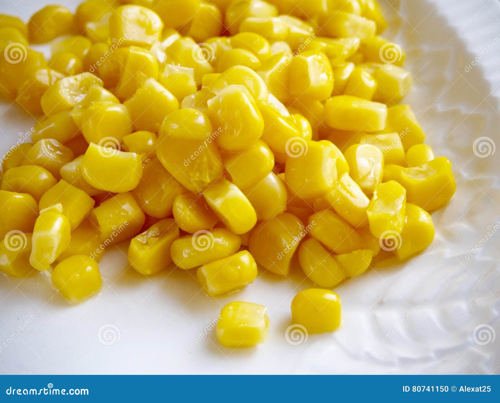 Sweetcorn in a plate stock photo. Image of white, meal - 80741150
