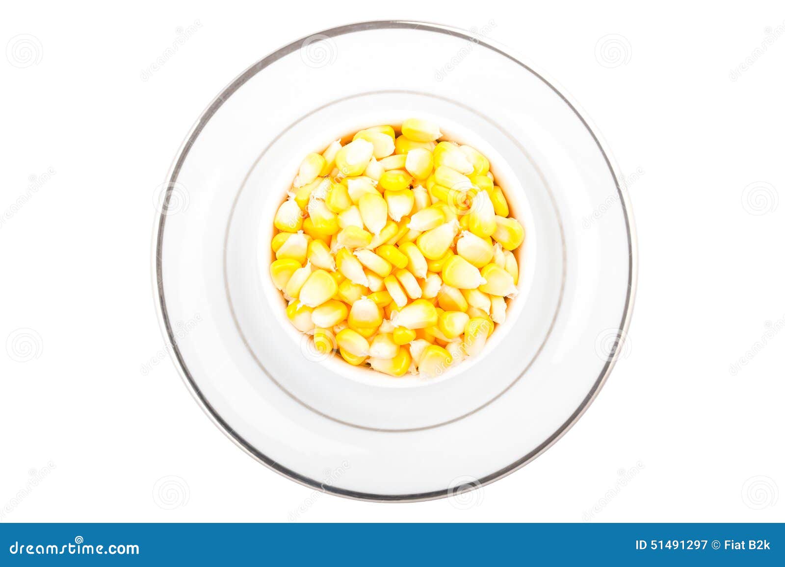 Sweetcorn in White Cup on Plate Stock Image - Image of corn ...