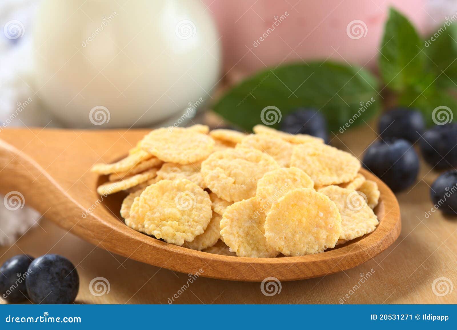 Sweetened Corn Flakes stock image. Image of wooden, breakfast - 20531271