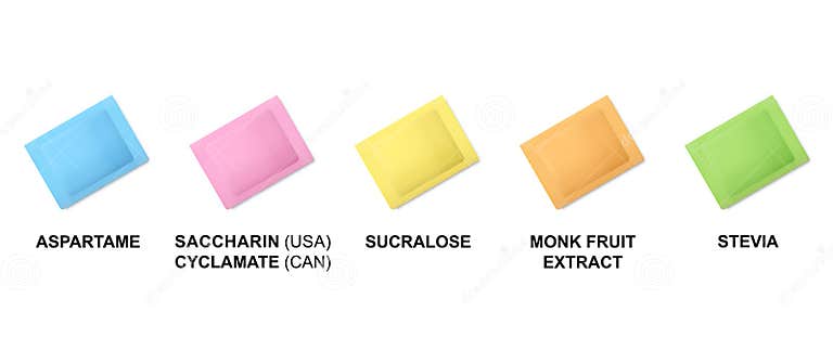 Sweetener Packets, Color Definition, Color Codes of Sugar Substitute ...