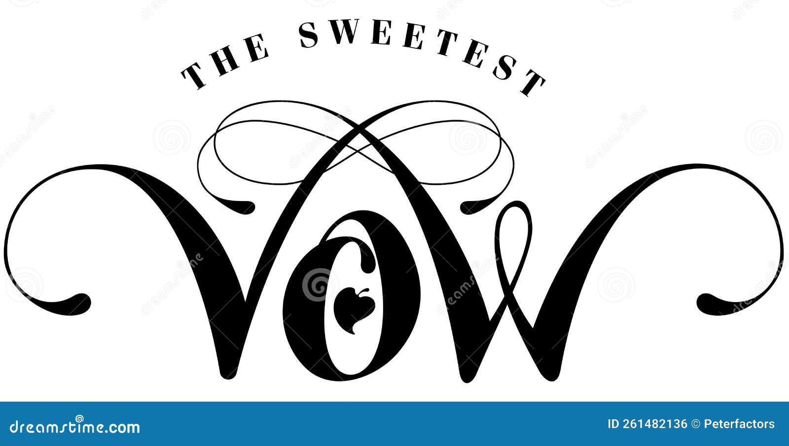 The Sweetest Vow - Custom Calligraphy Text Stock Vector - Illustration ...