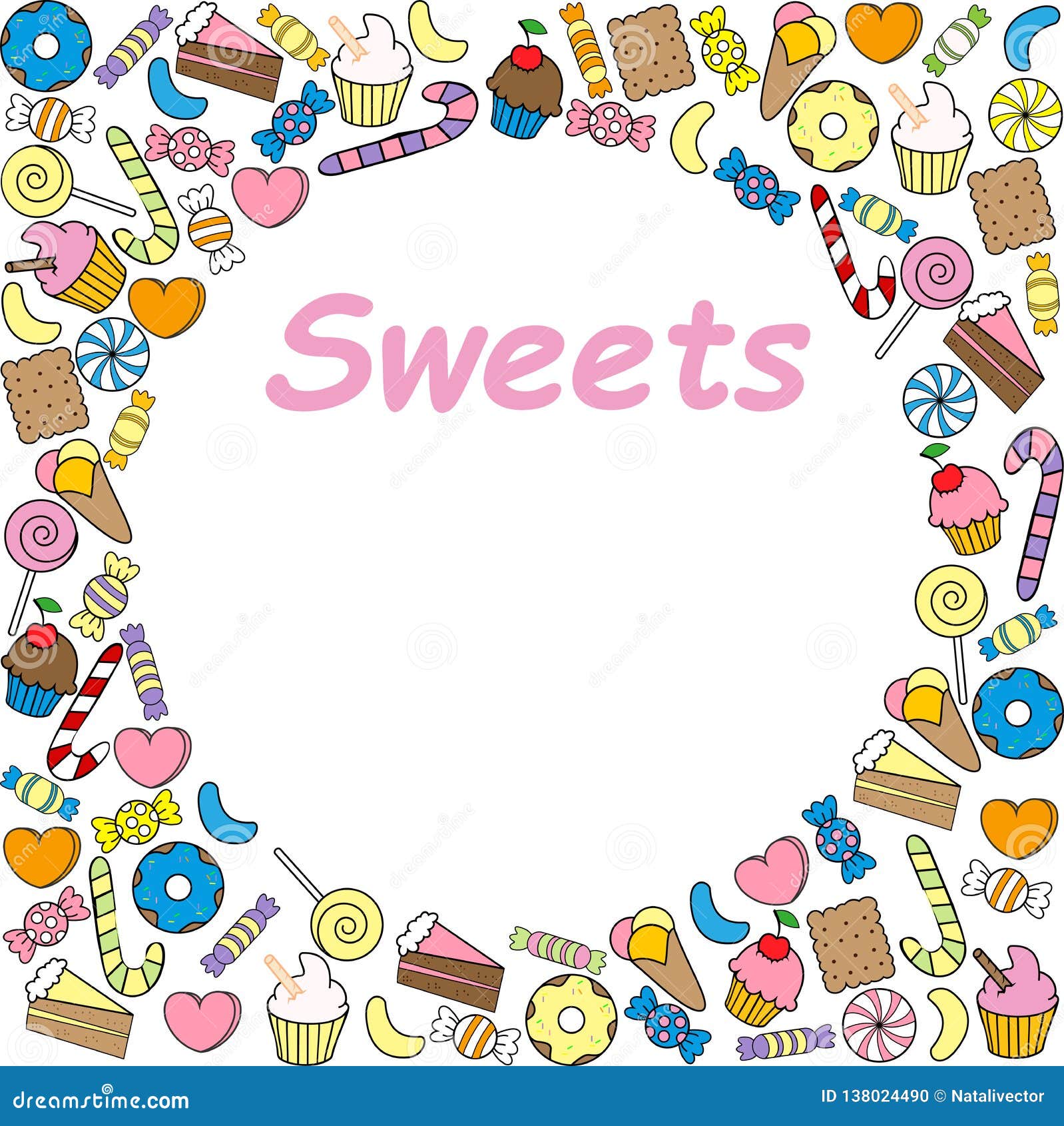 Frame of Sweets for Registration of Photographs, Advertising Brochures ...