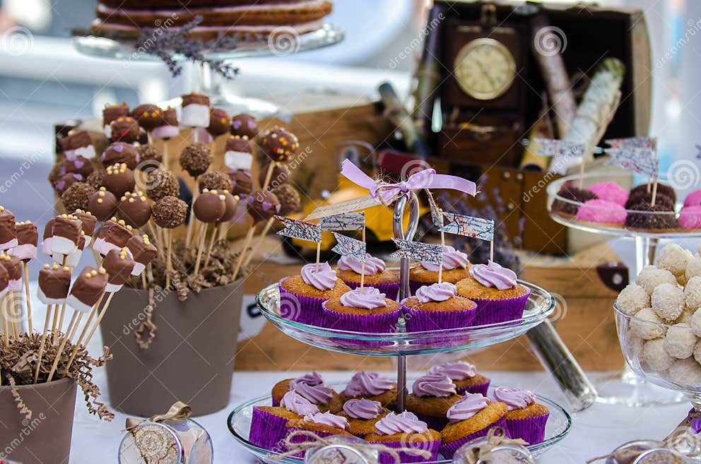 Sweets bar stock photo. Image of buffet, assortment, catering - 46468830