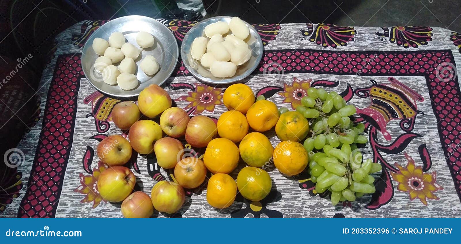 The Sweets of Bengal and the Fruits of Kashmir! Stock Photo - Image of ...