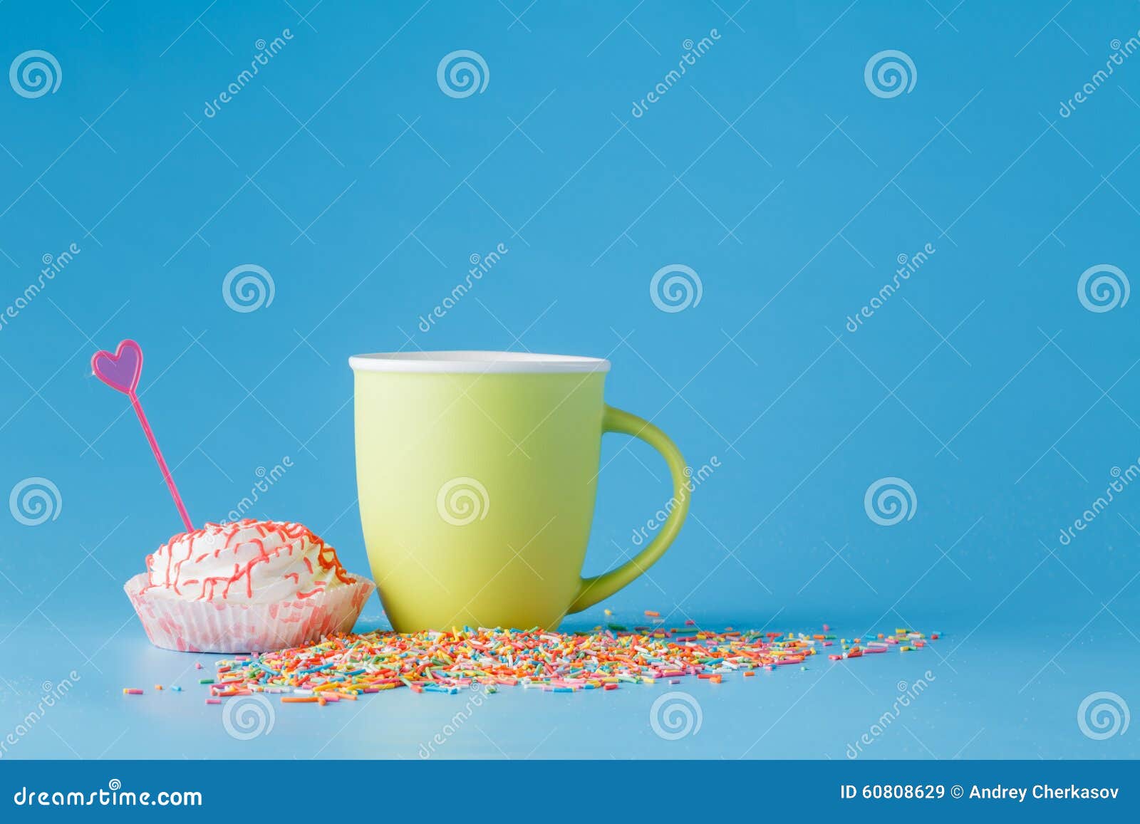 Sweets on blue background stock image. Image of vintage - 60808629