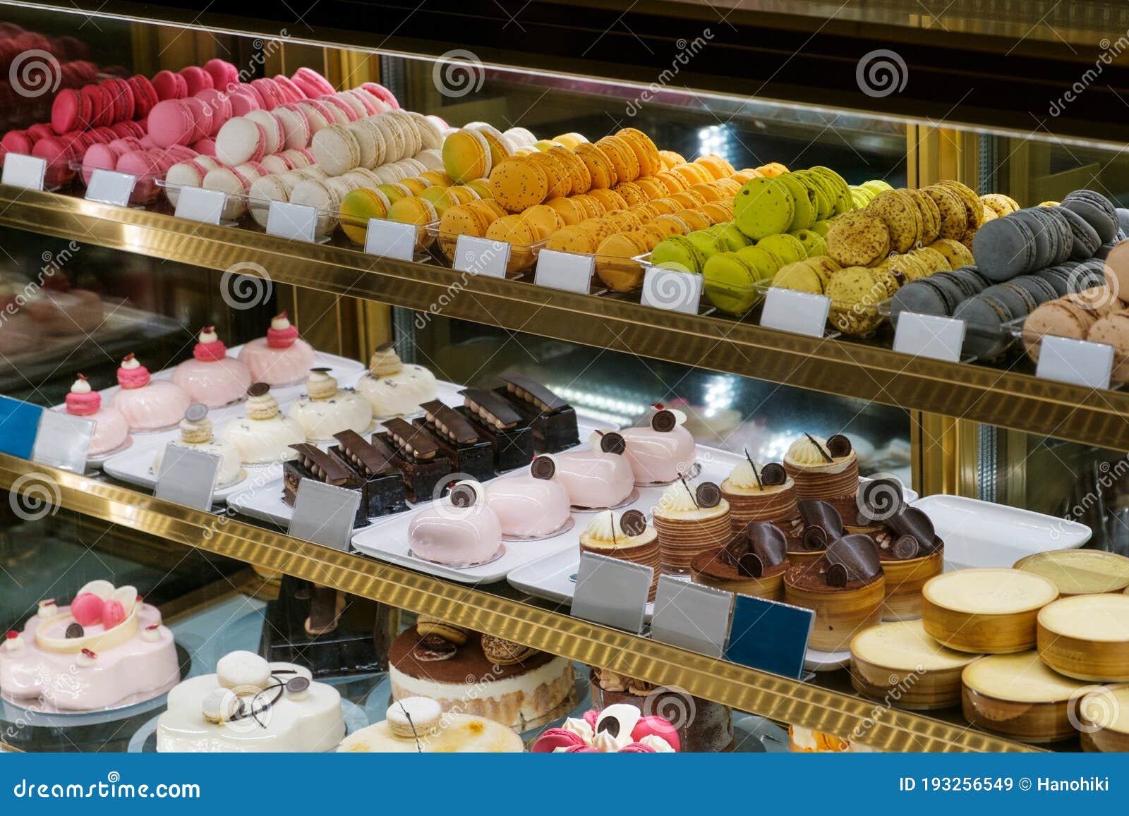 Sweets and Cakes on Display in Bakery Shop Editorial Stock Image ...
